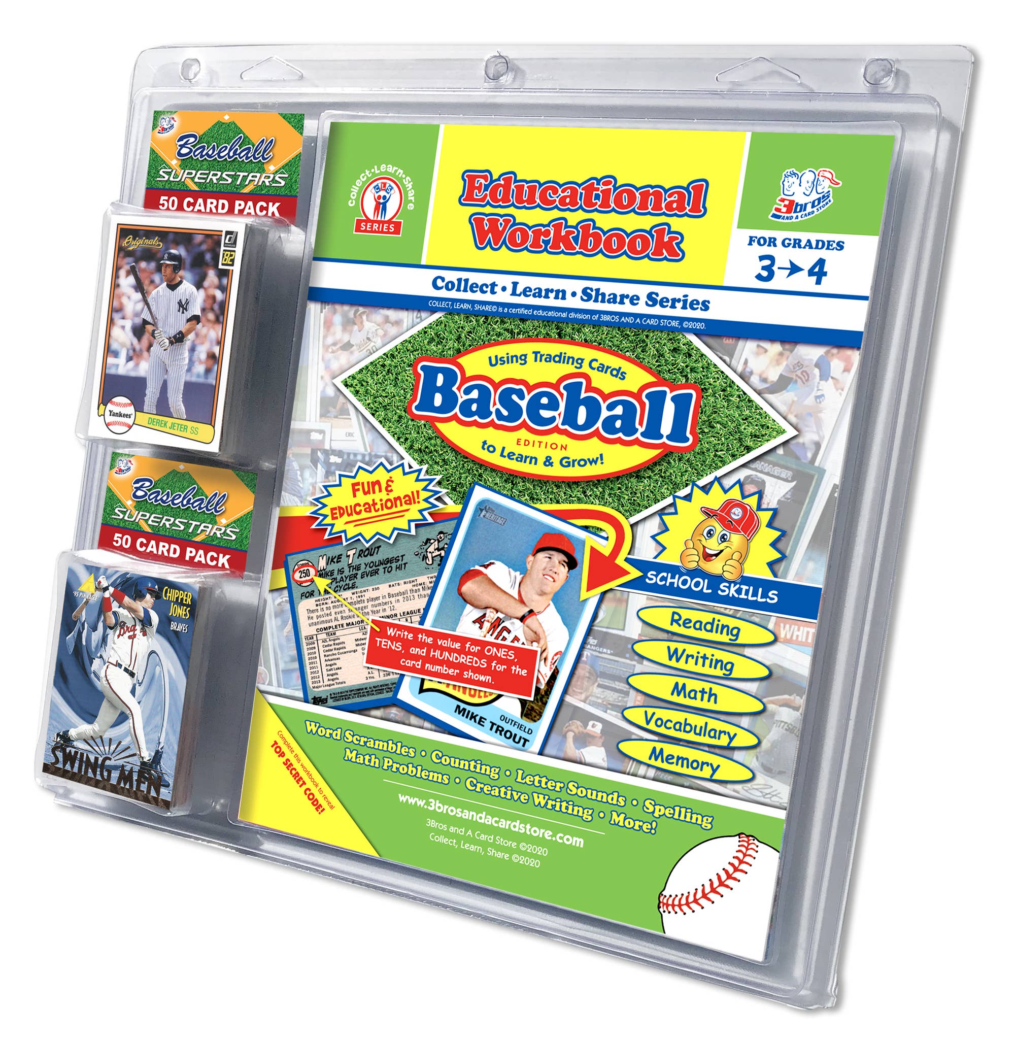 Educational Baseball Workbook Combo (Grades 3-4) – Einstein's Attic